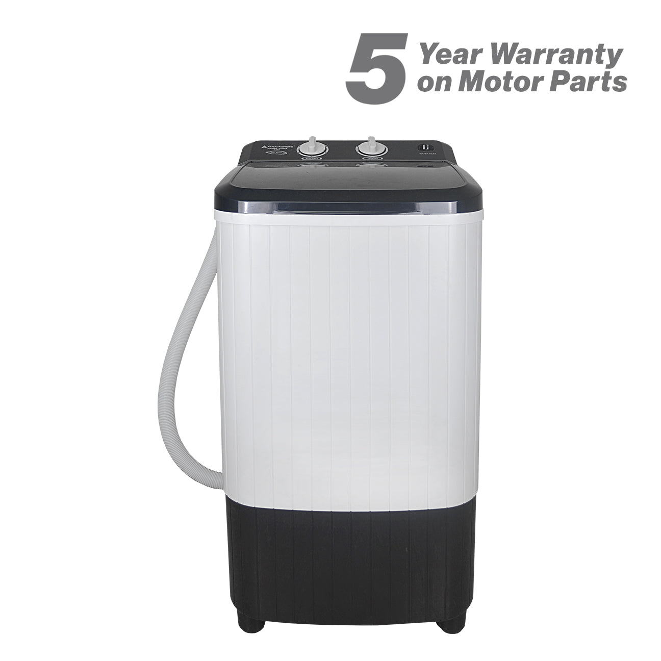 Hanabishi Single Tub Washing Machine 6.5Kg Capacity HWMBD165BLK